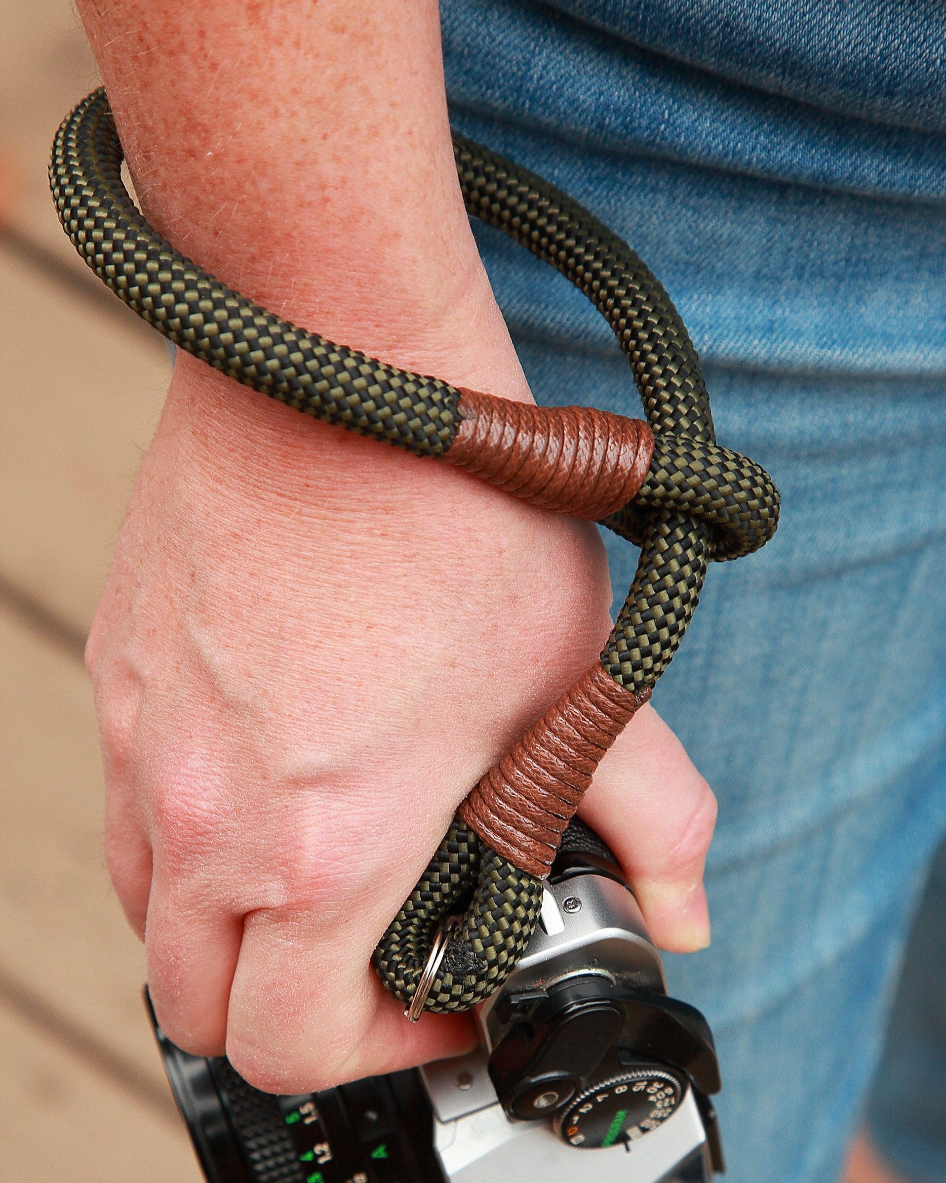 Olive Pixel Wrist Strap